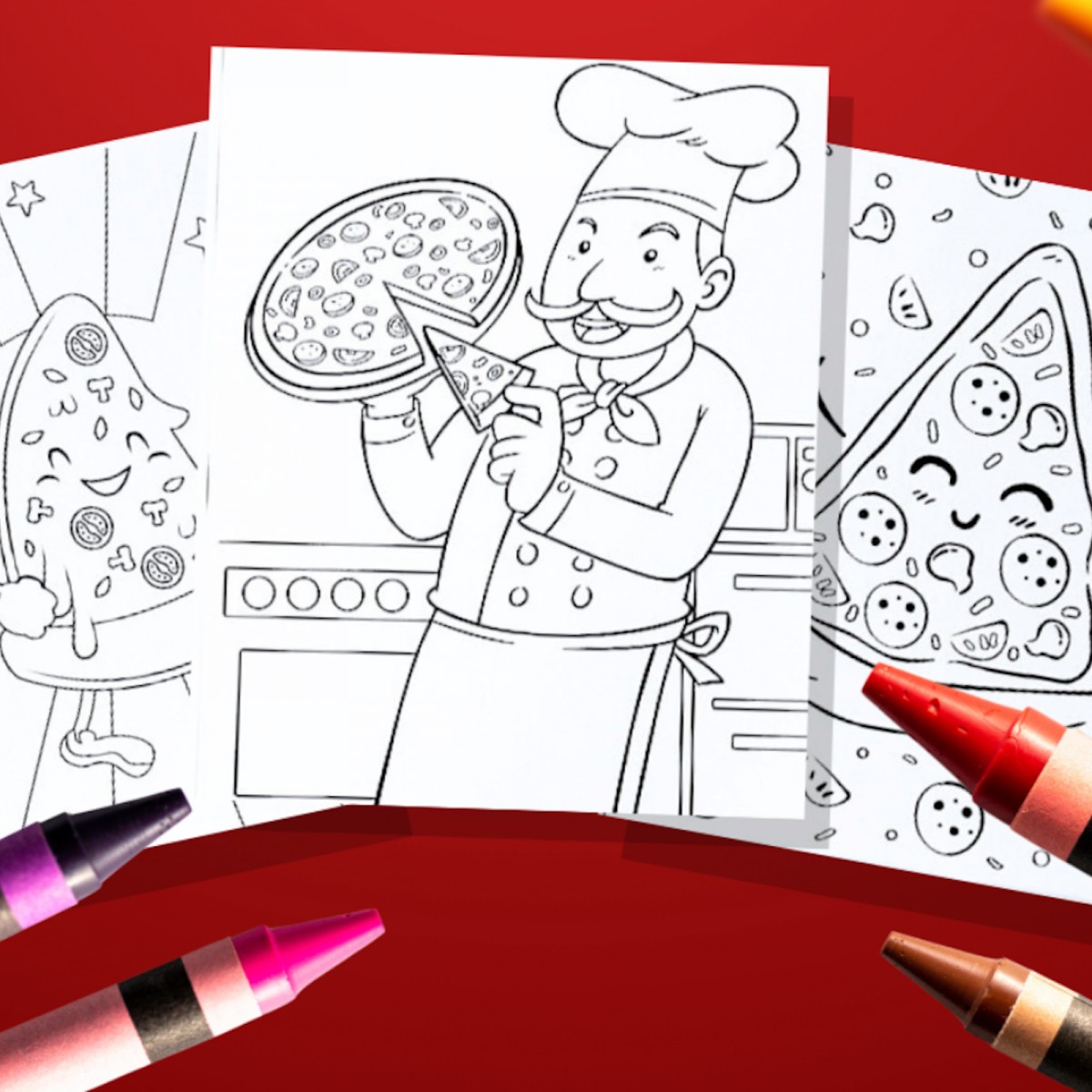 pizza man coloring pages
