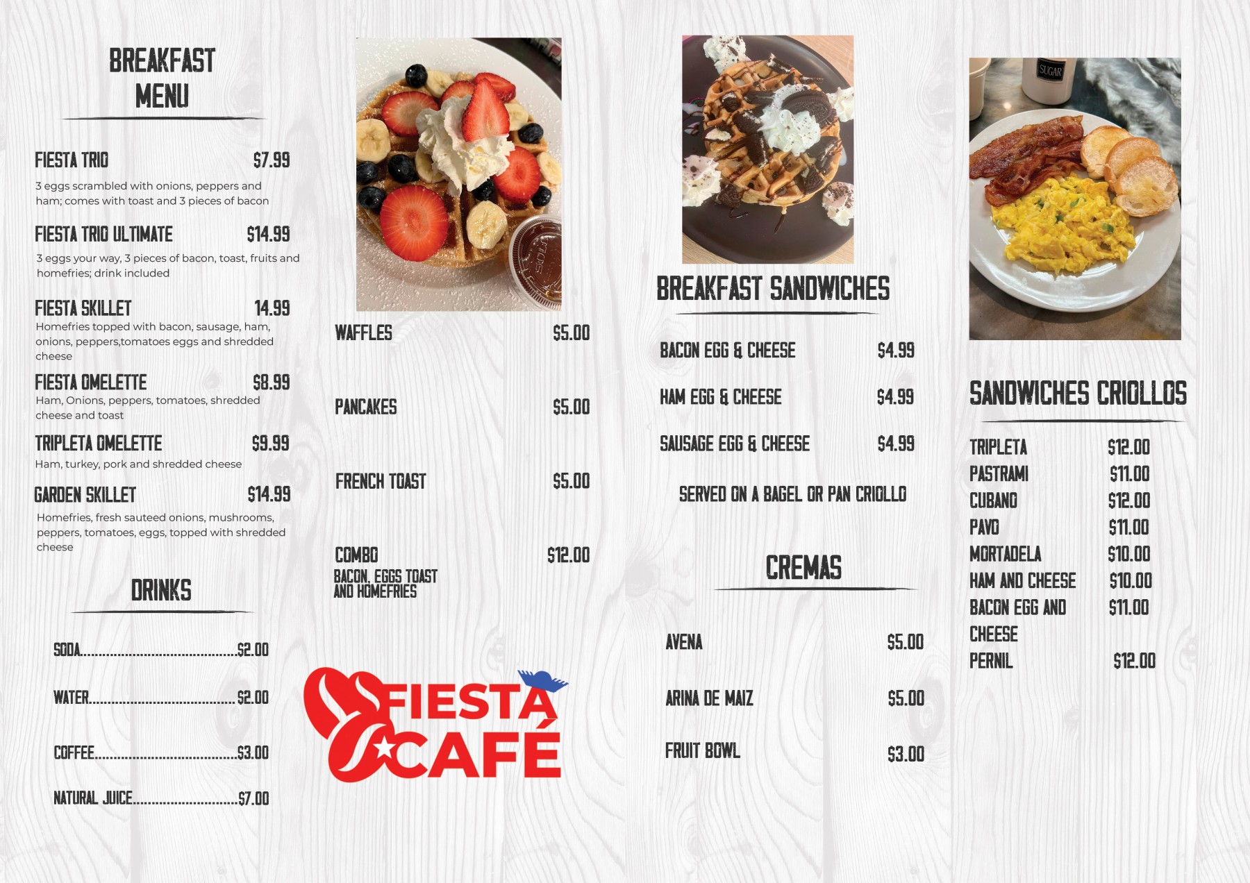 Fiesta Cafe - Menu