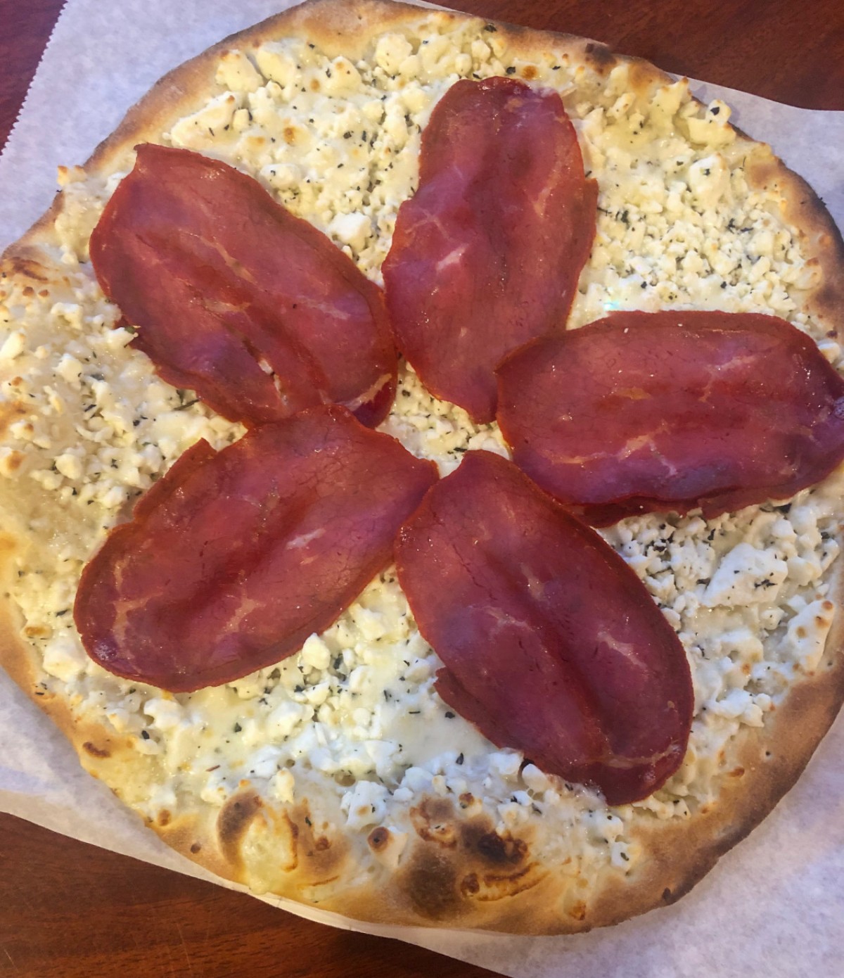 Basturma and Cheese Flatbread