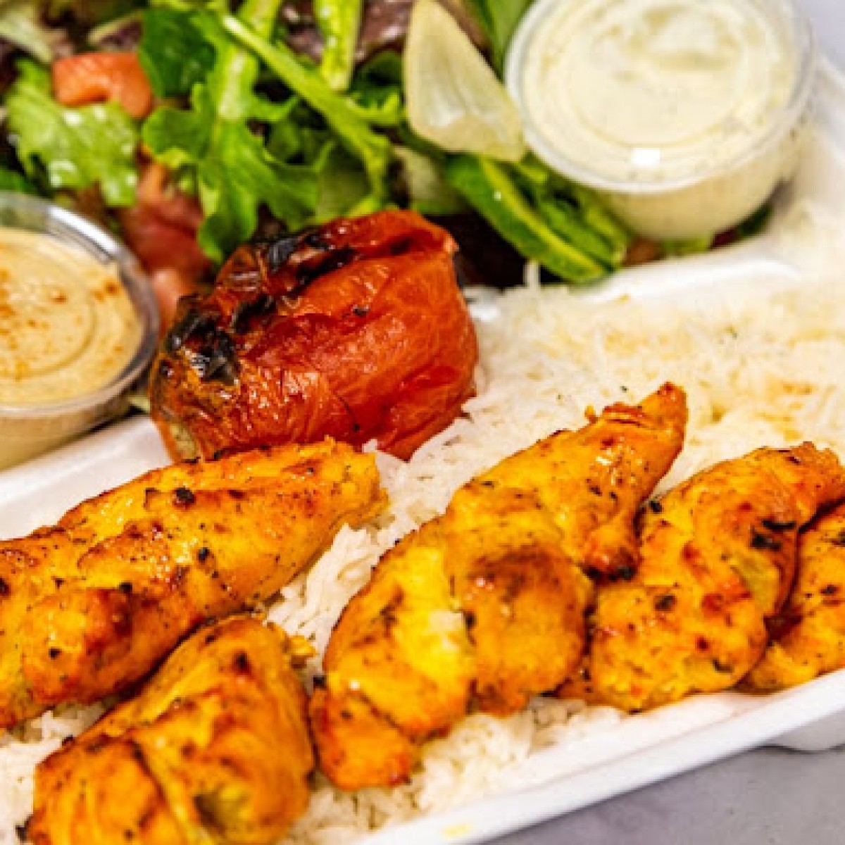 Chicken Breast Kabob Plate | Rafo's Cafe