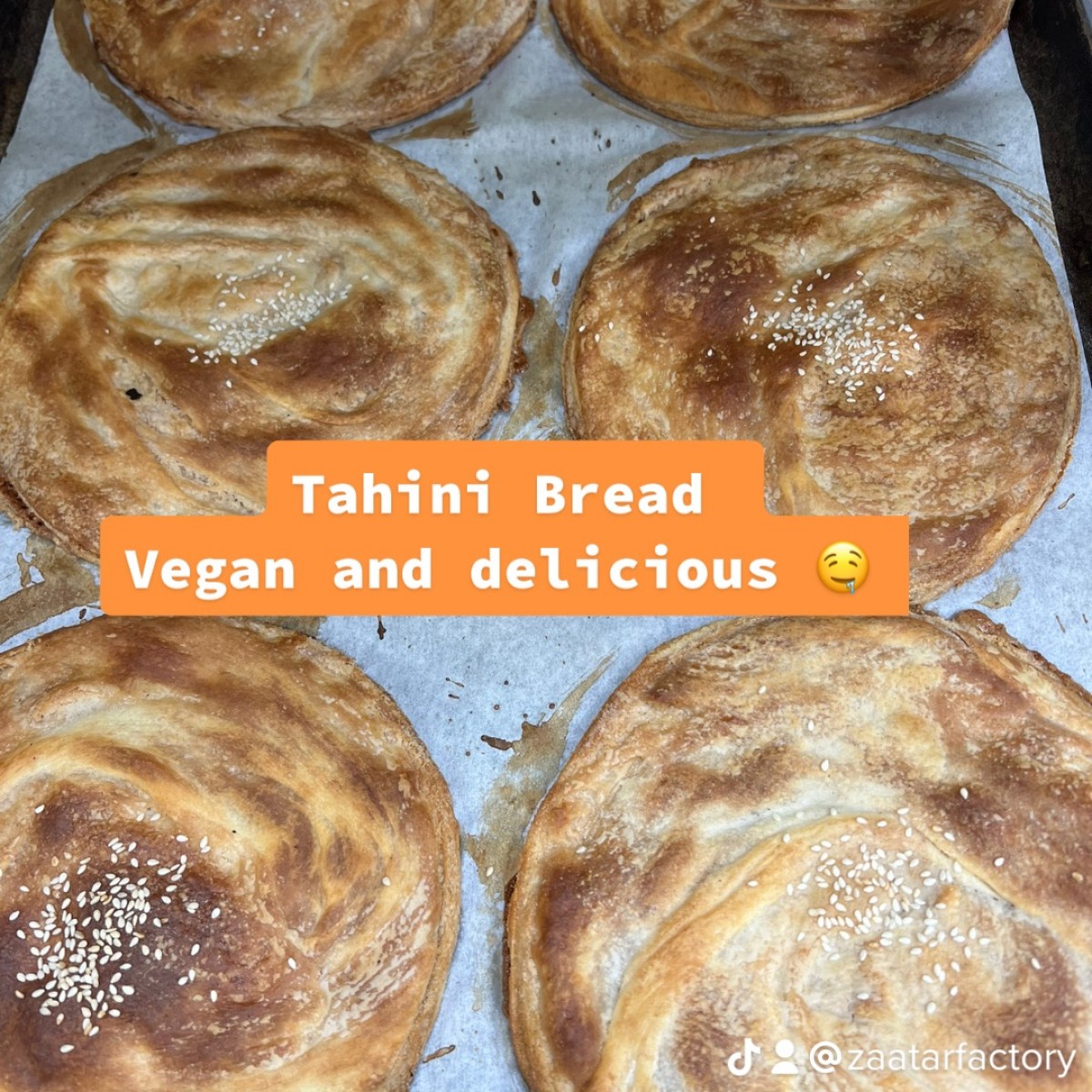 Tahini Bread (Vegan) | The Zaatar Factory